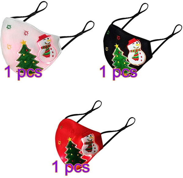 Christmas LED Glowing Masks, Light Up Mask USB Rechargeable LED Lumino ...