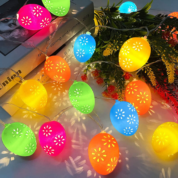 10ft 20 Led Easter String Lights Decorative Colorful Hollow Egg Shell ...